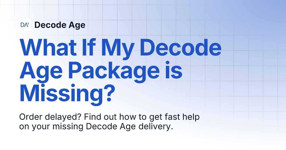 What If My Decode Age Package is Missing? | Decode Age