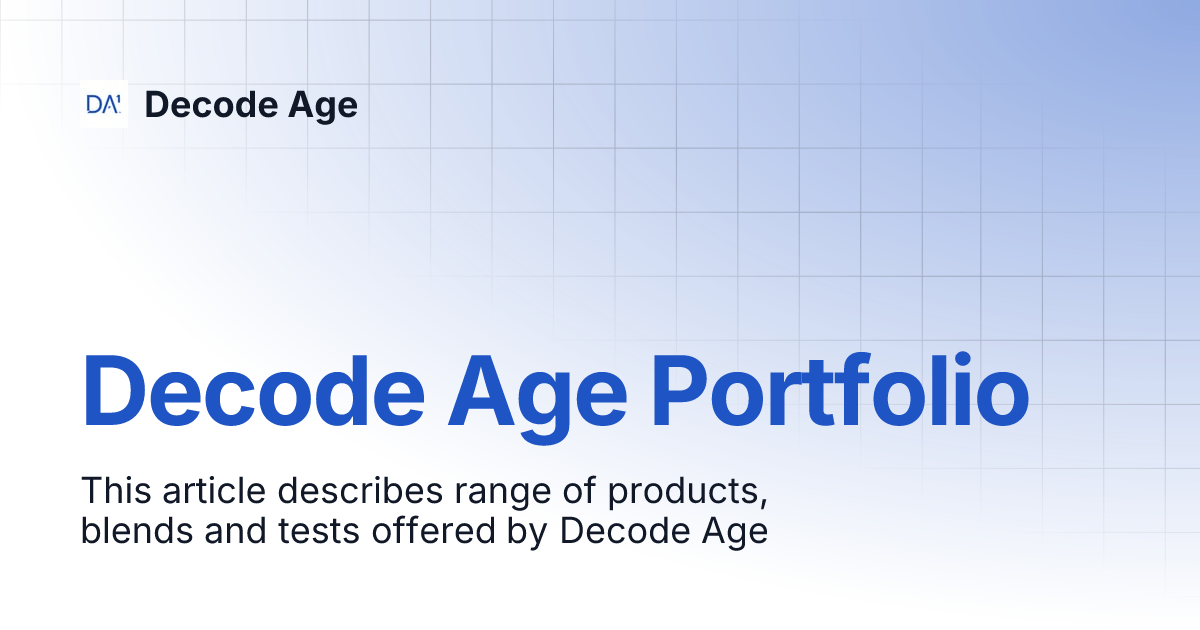 Decode Age Portfolio | Decode Age